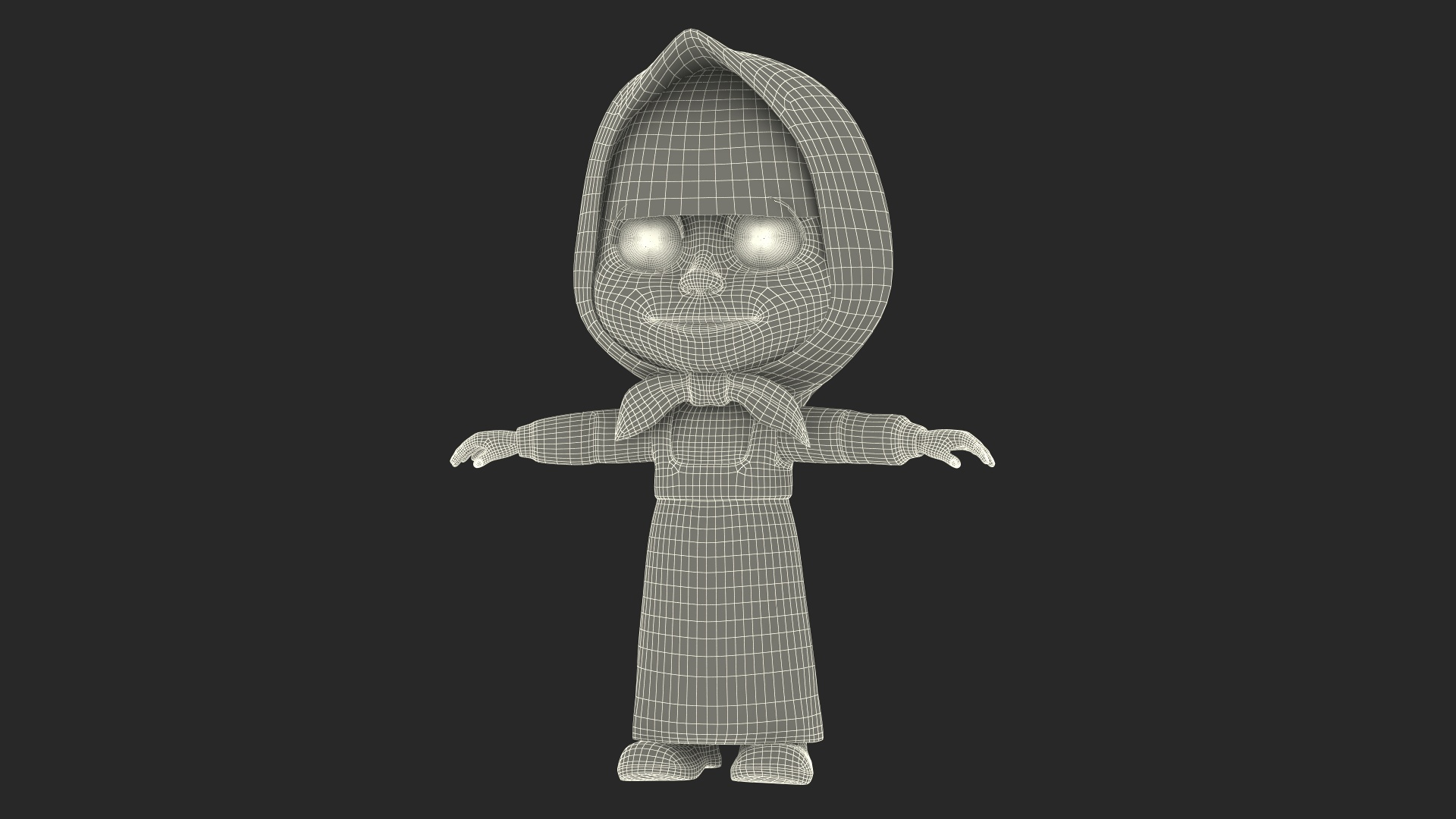 Cartoon Character Masha Rigged For Maya Model - TurboSquid 2127279