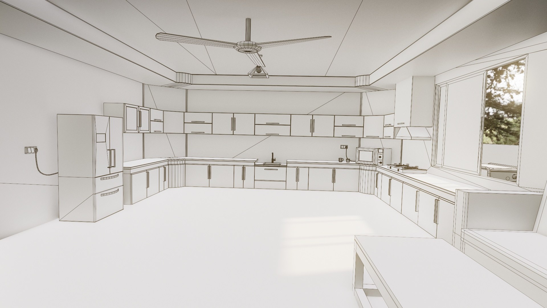 Kitchen And Dining Area 3D Model - TurboSquid 2144629