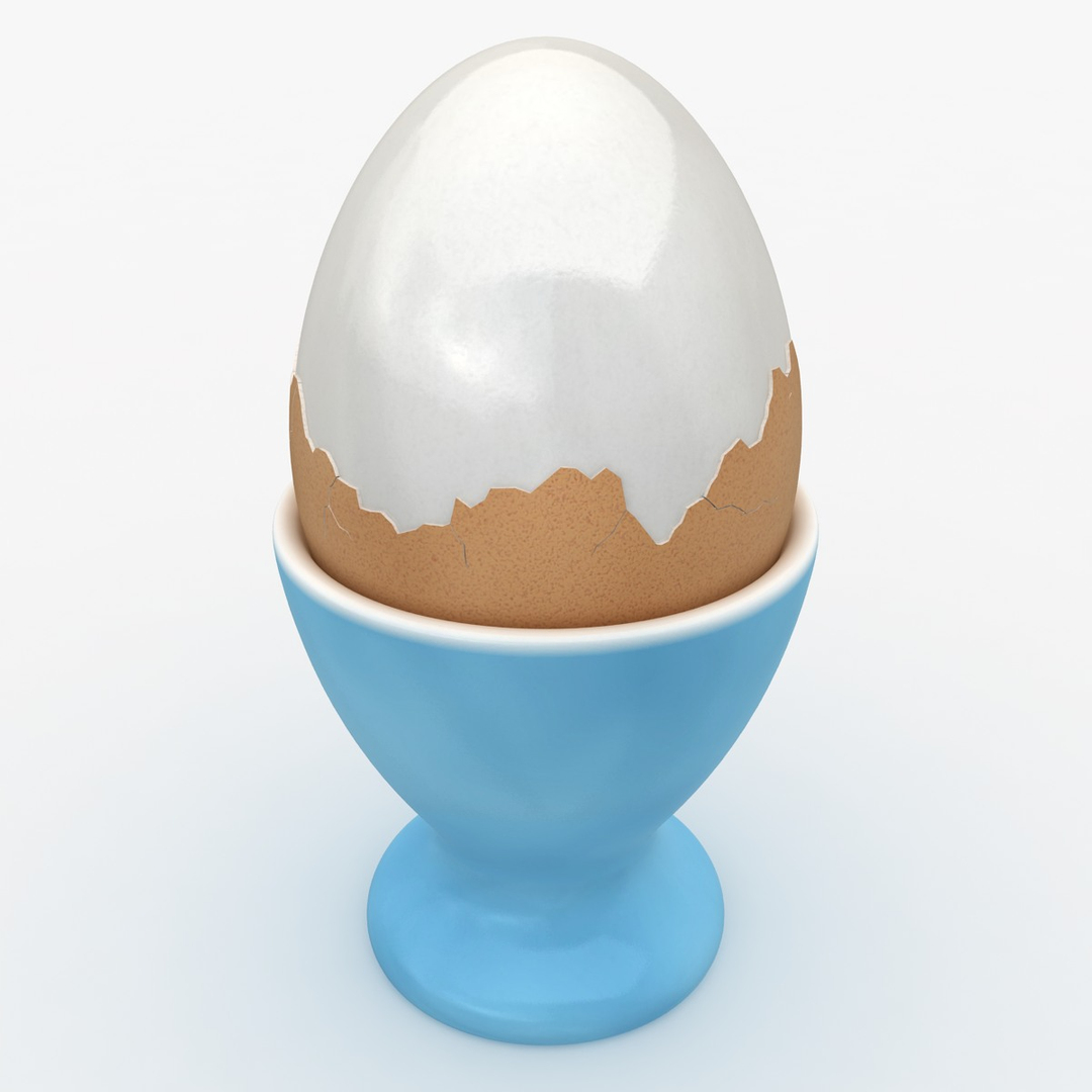 Realistic Soft Boiled Egg 3d Obj