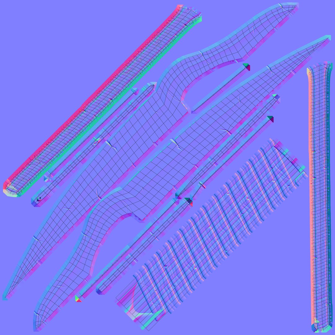 Low poly long bladed sword 3D model - TurboSquid 1900284