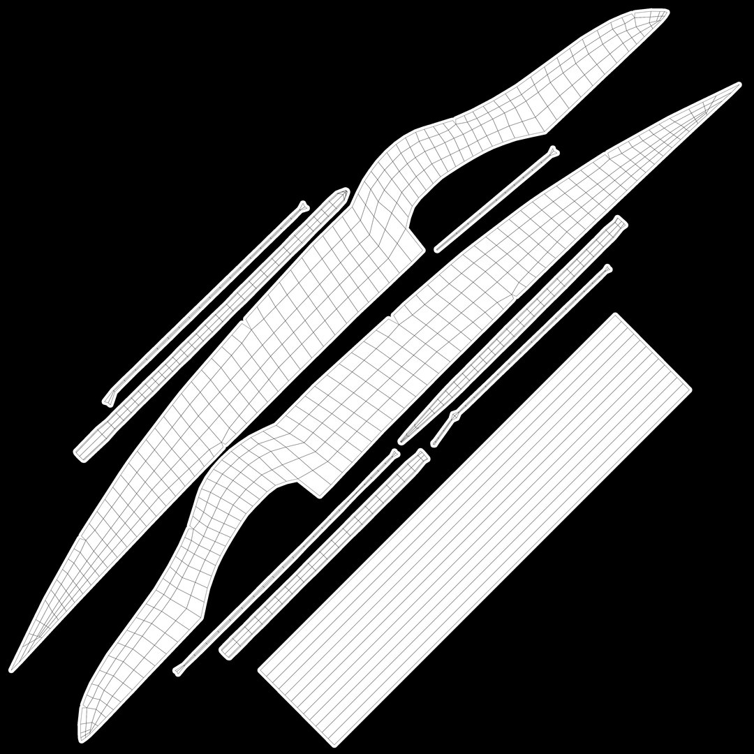 Low poly long bladed sword 3D model - TurboSquid 1900284