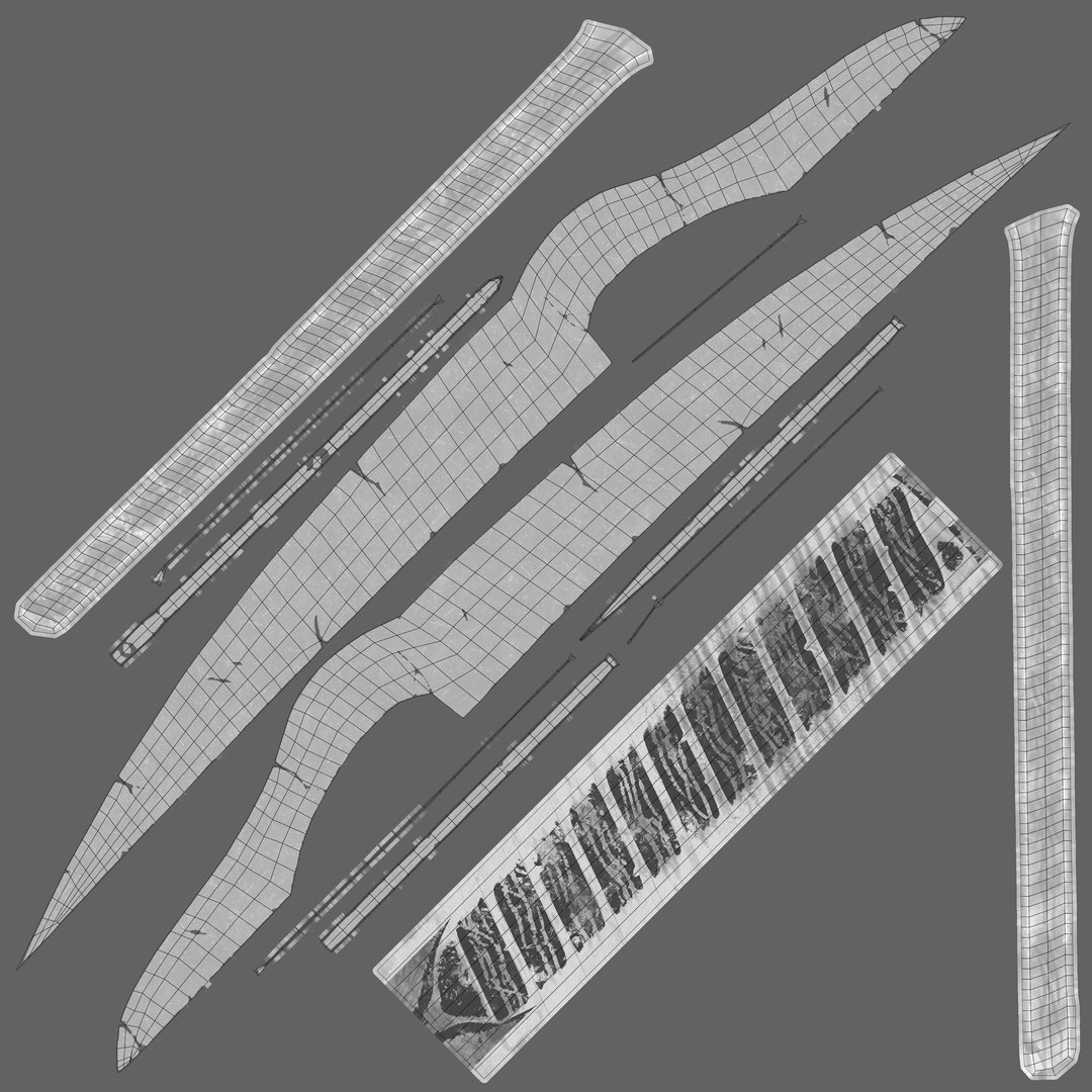 Low poly long bladed sword 3D model - TurboSquid 1900284