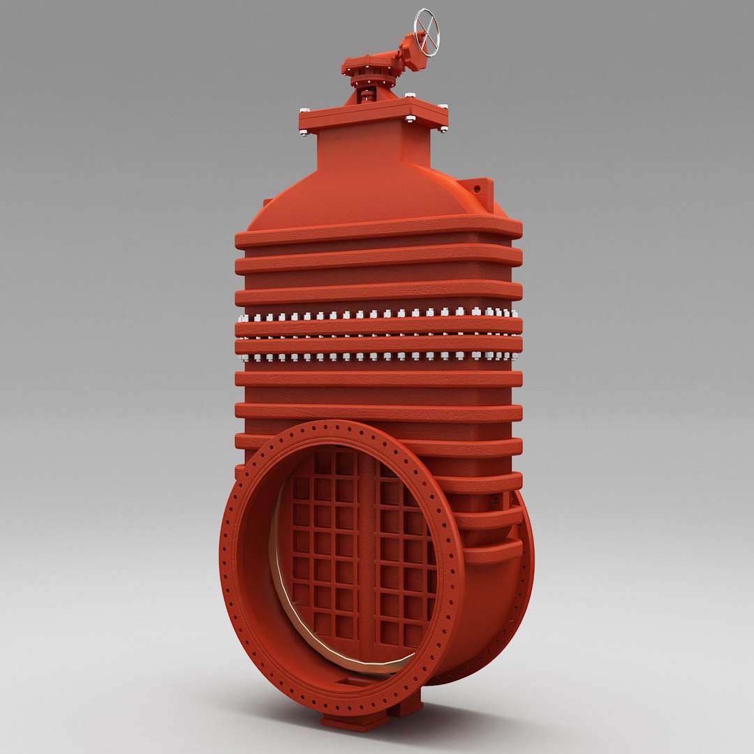 Big Size Butterfly Valve 3d Max
