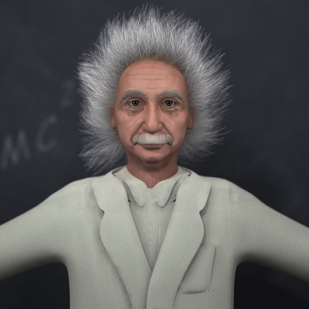 3d Albert Einstein Character Model