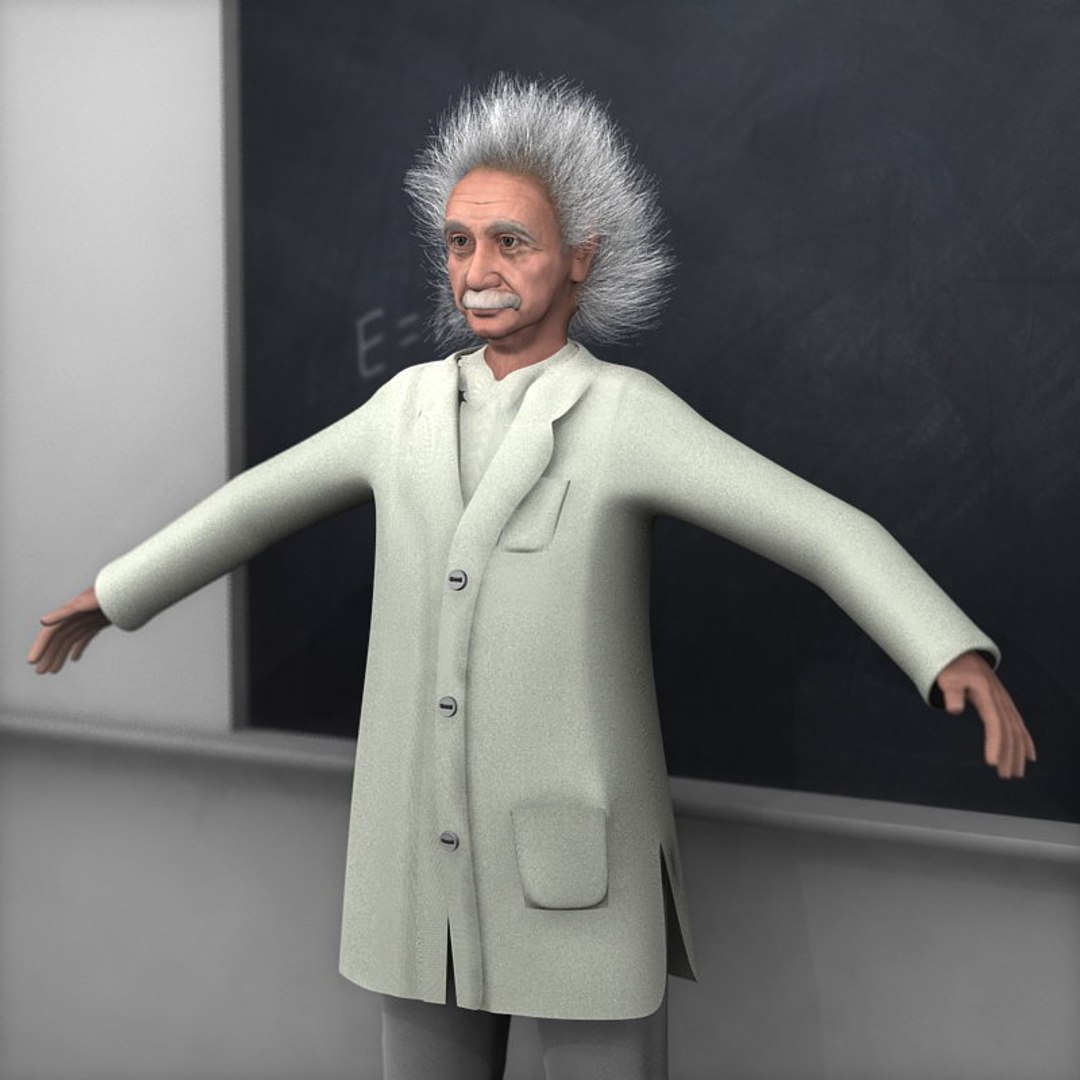 3d Albert Einstein Character Model