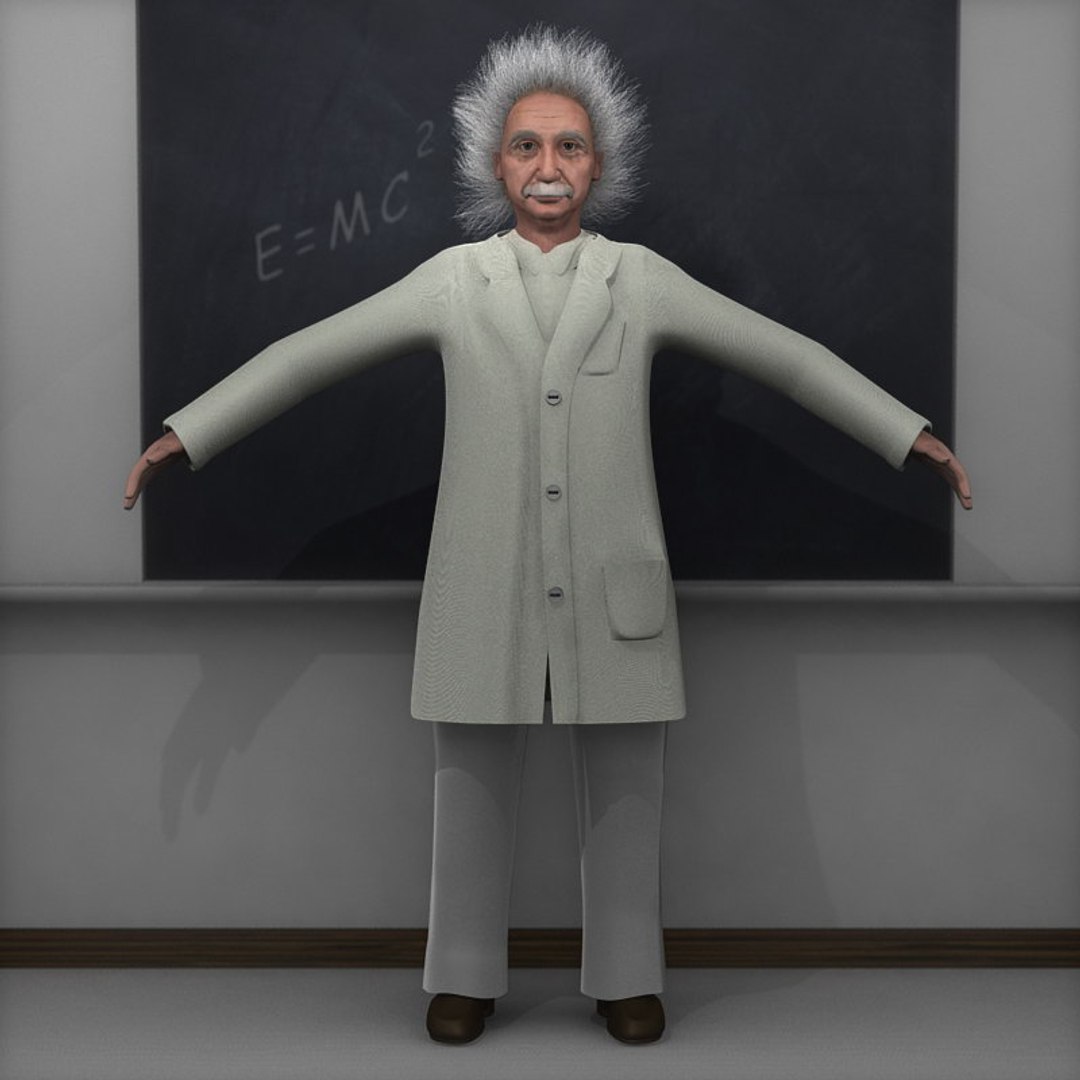 3d Albert Einstein Character Model