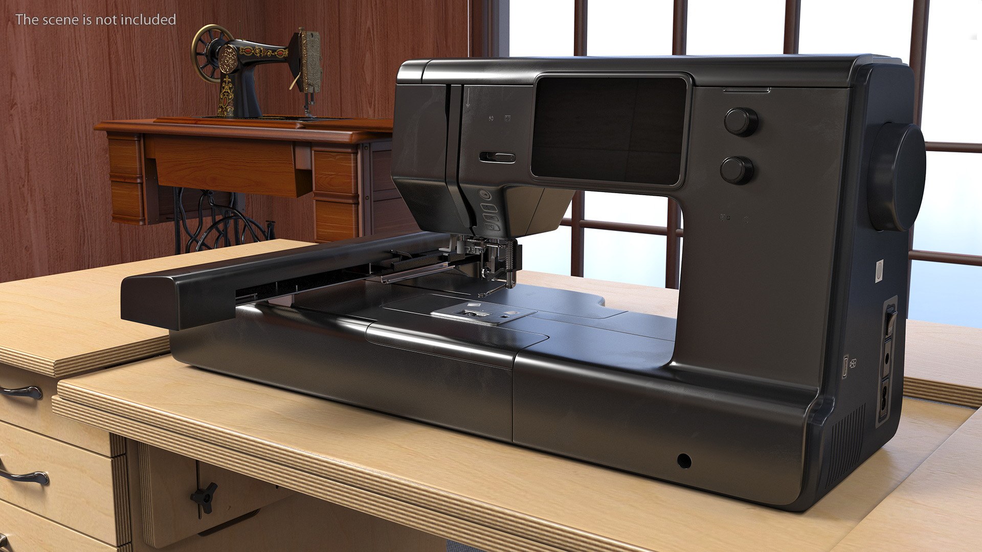 Sewing Machine Black Screen Off 3D - TurboSquid 2191892