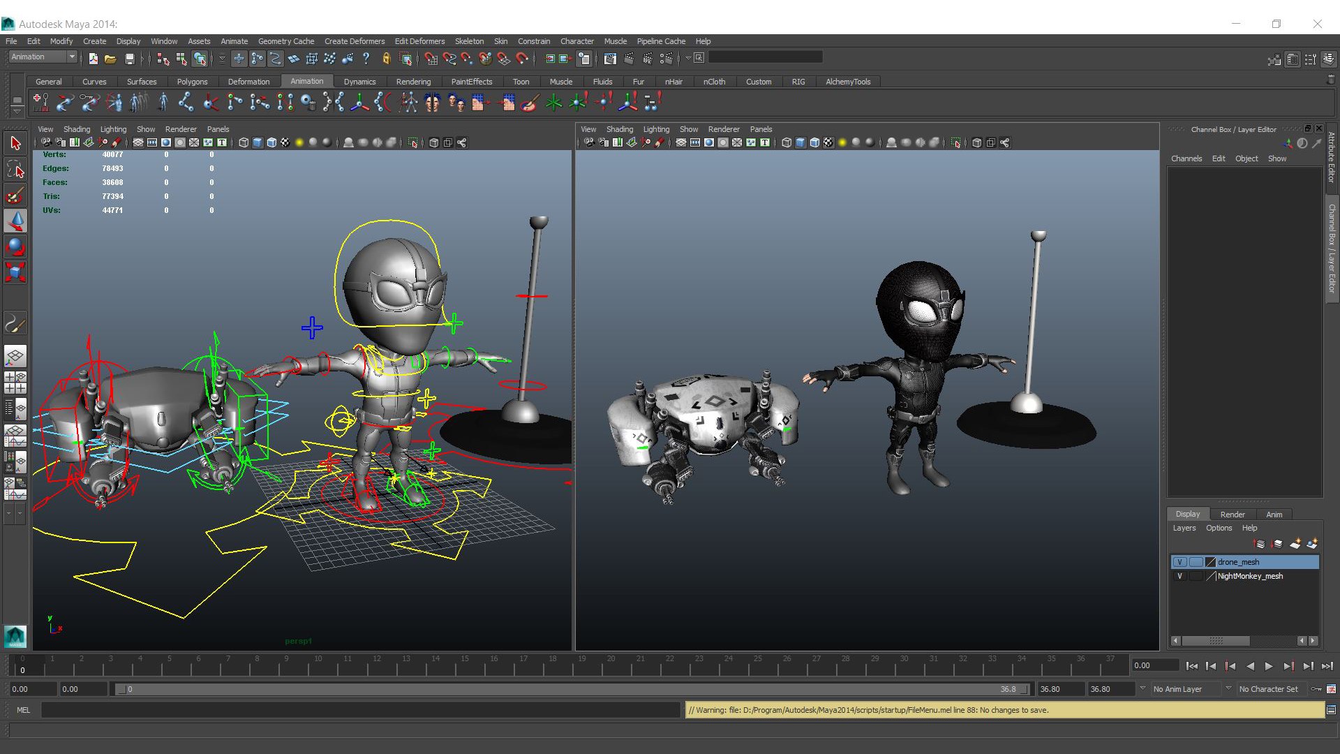 Night Monkey Mysterio Drones 3D Model - TurboSquid 1602637