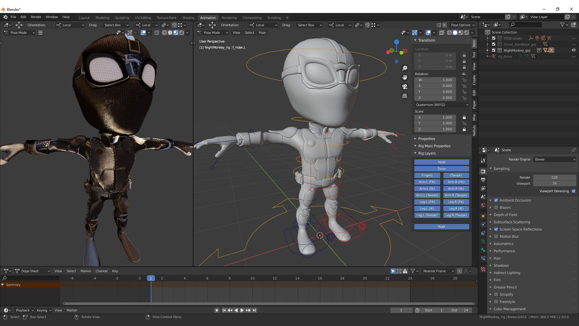 Night Monkey Mysterio Drones 3D Model - TurboSquid 1602637