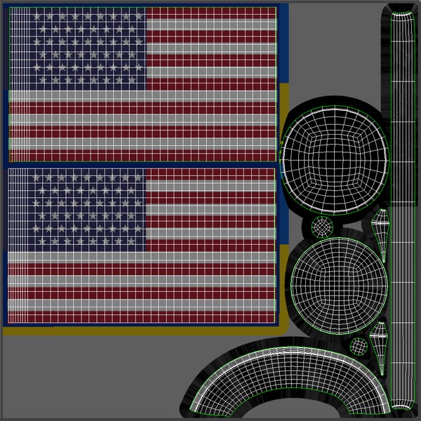 3D American Flag V9 model - TurboSquid 1879646