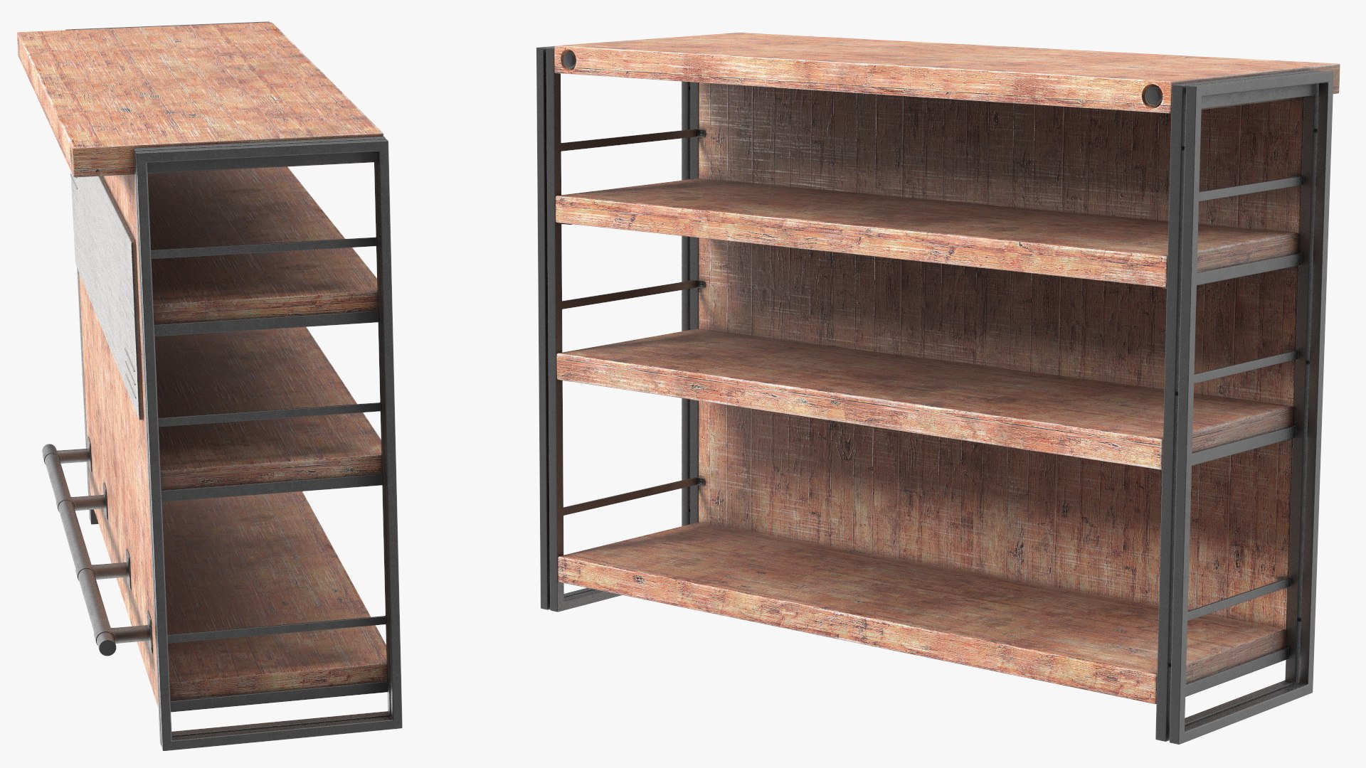 3D Home Bar Counter Unit Industrial Style Model - TurboSquid 1997965