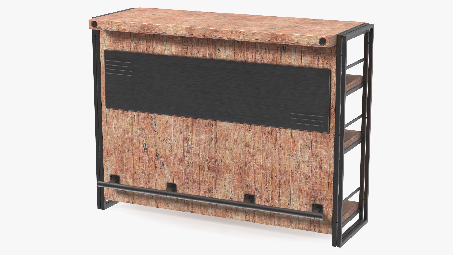 3D Home Bar Counter Unit Industrial Style model - TurboSquid 1997965