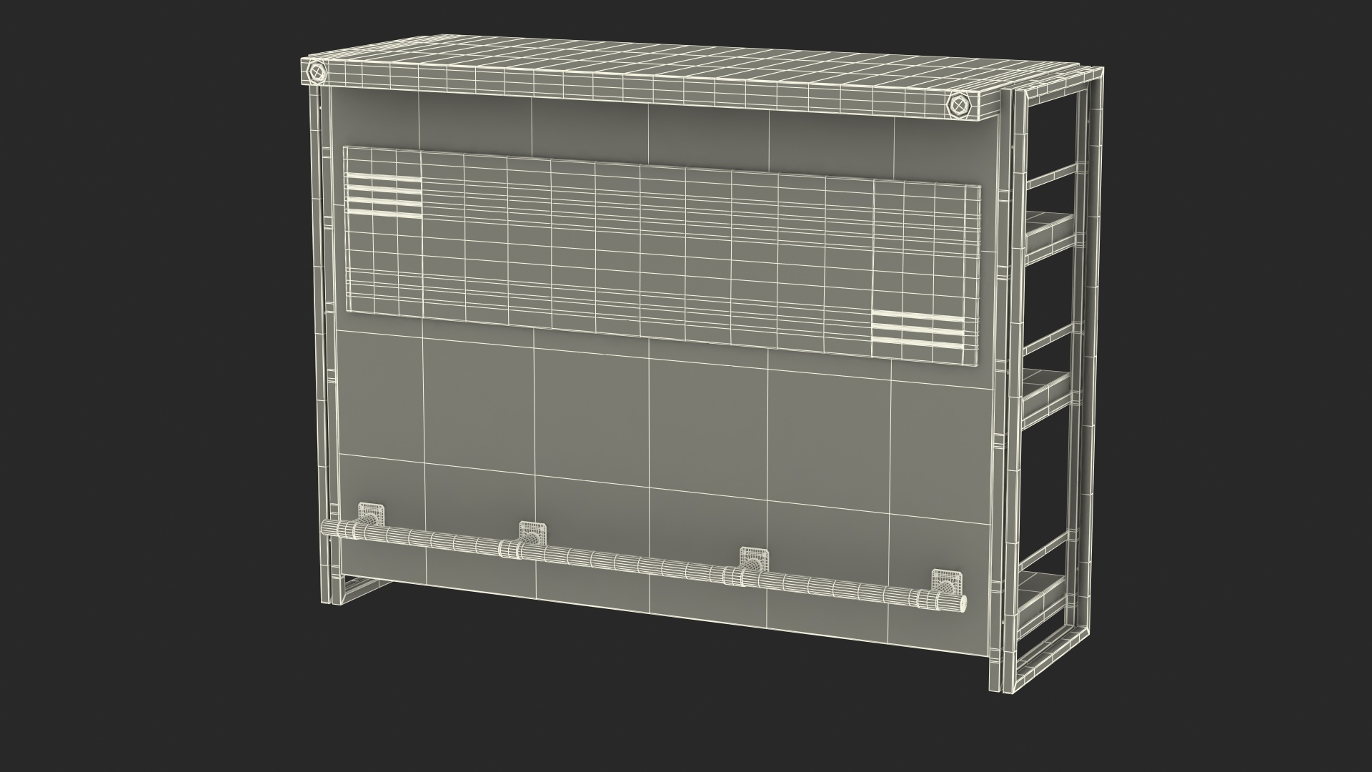 3D Home Bar Counter Unit Industrial Style Model - TurboSquid 1997965