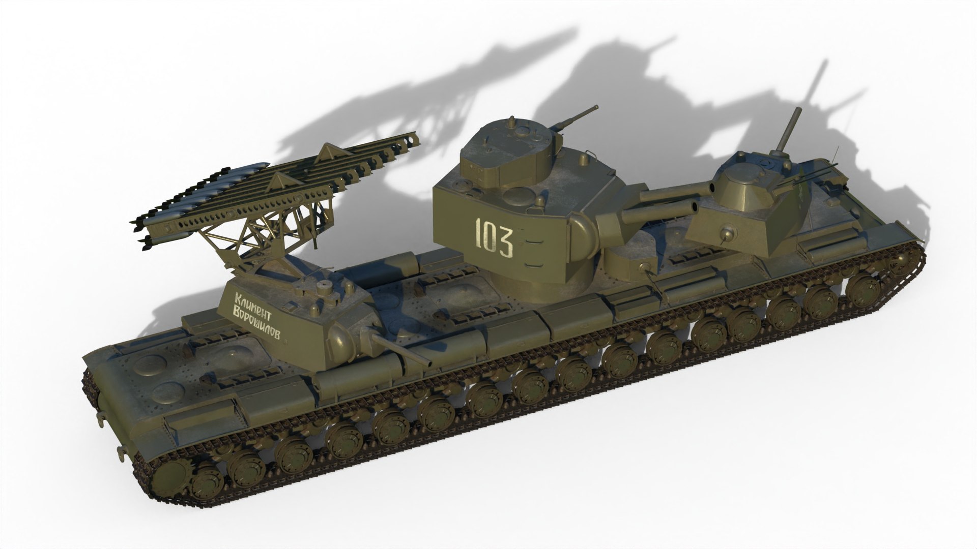 3D KV-6 Behemoth Tank - TurboSquid 2160645
