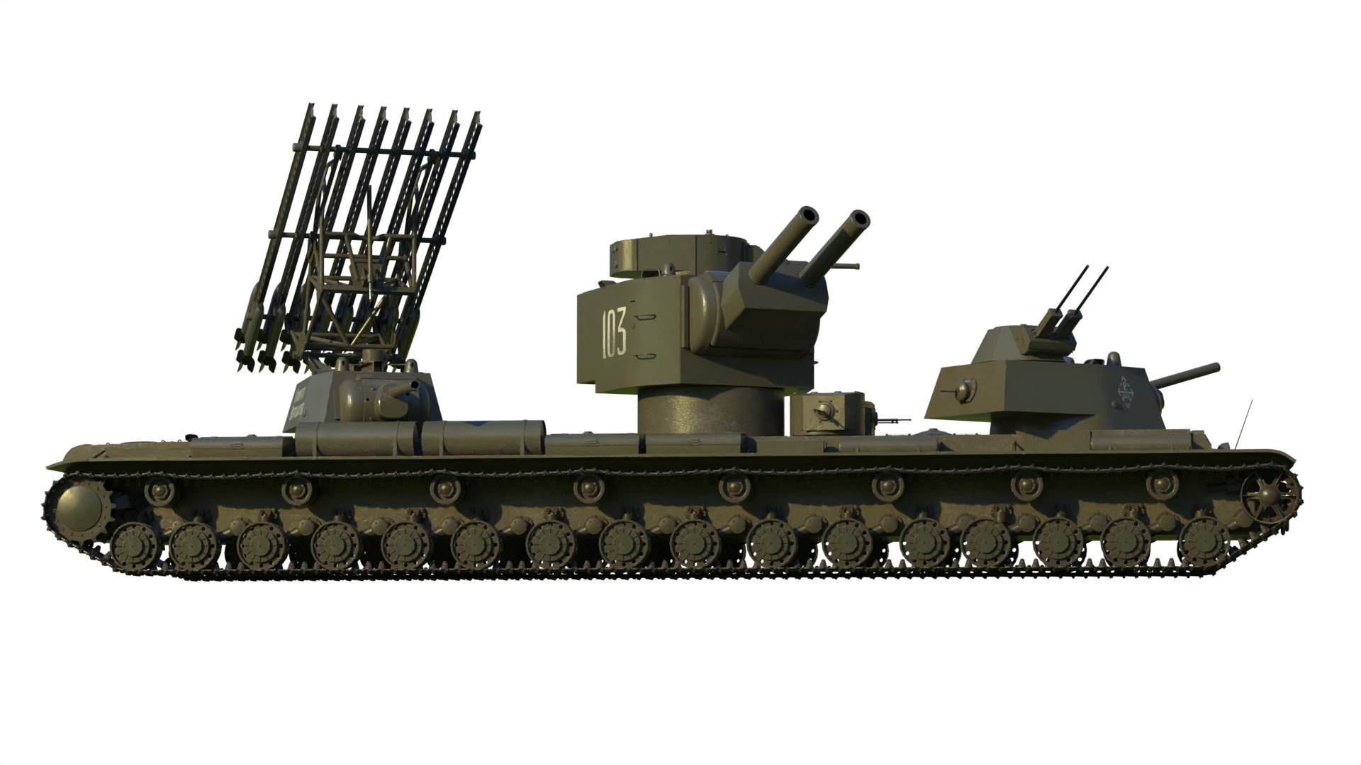 3D KV-6 Behemoth Tank - TurboSquid 2160645