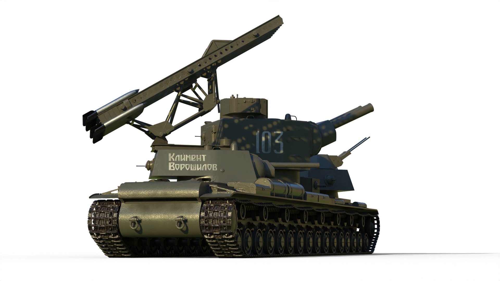 3D KV-6 Behemoth Tank - TurboSquid 2160645