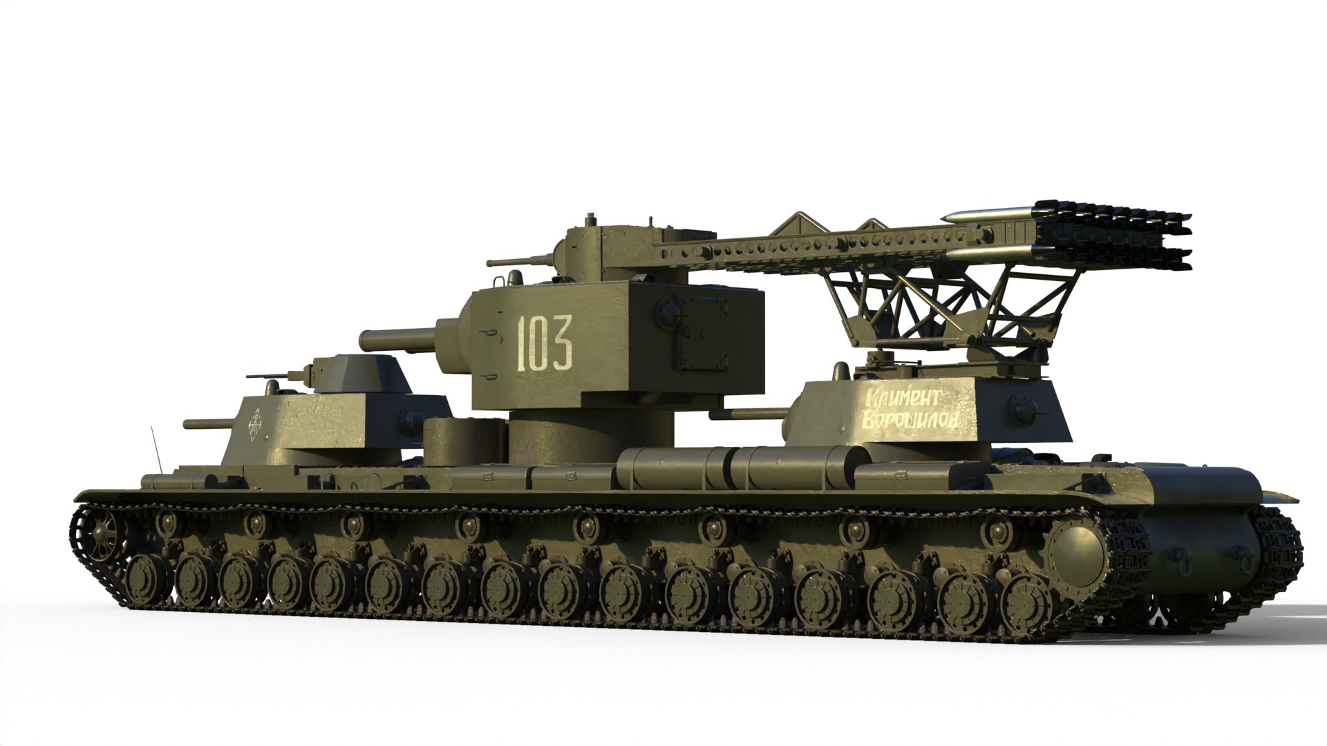 3D KV-6 Behemoth Tank - TurboSquid 2160645