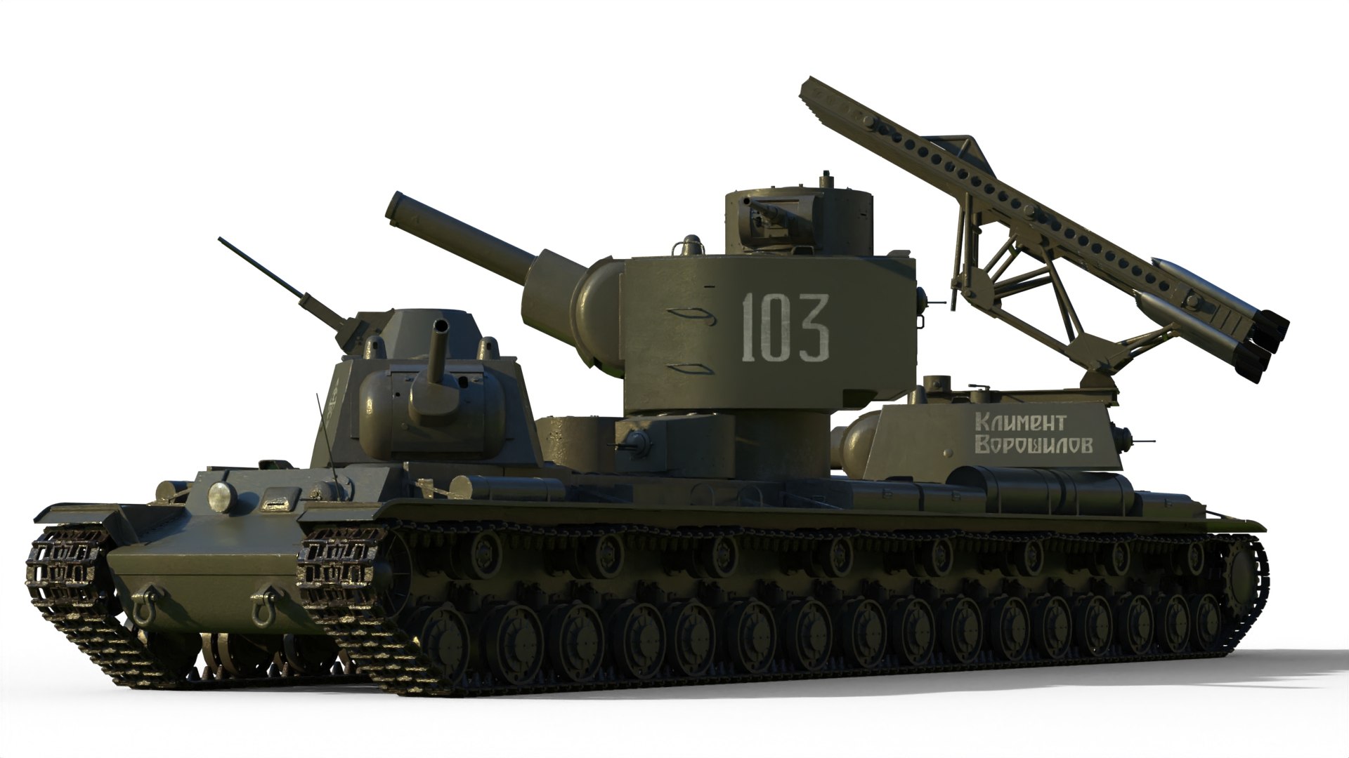 3D KV-6 Behemoth Tank - TurboSquid 2160645