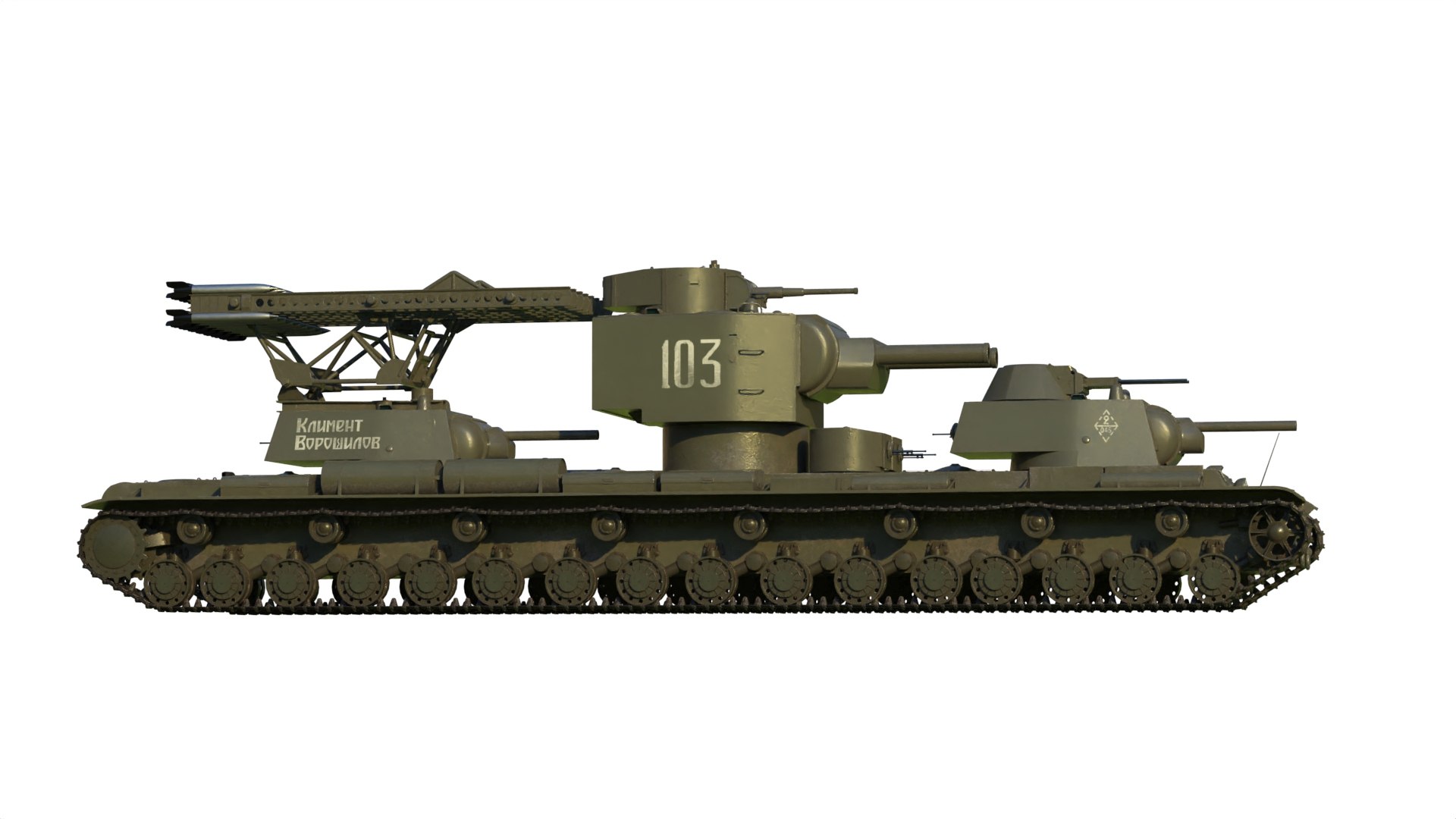 3D KV-6 Behemoth Tank - TurboSquid 2160645