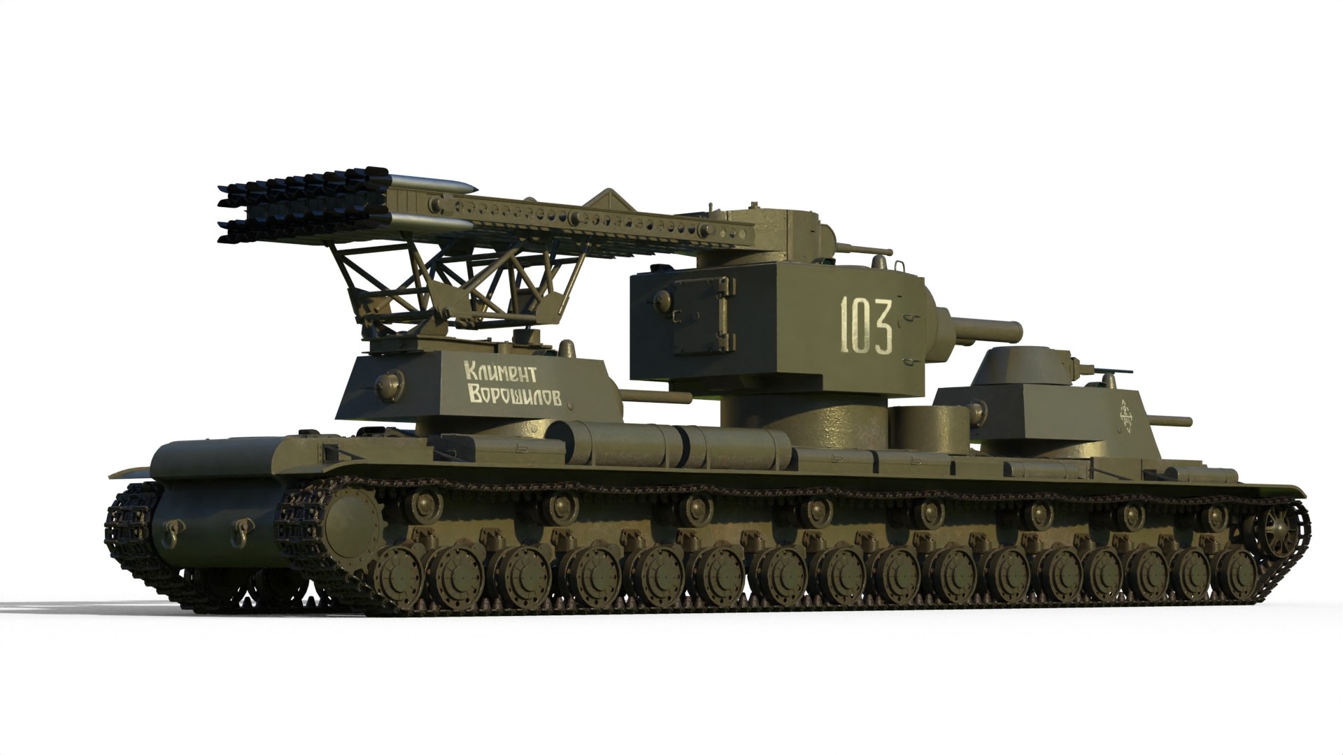 3D KV-6 Behemoth Tank - TurboSquid 2160645