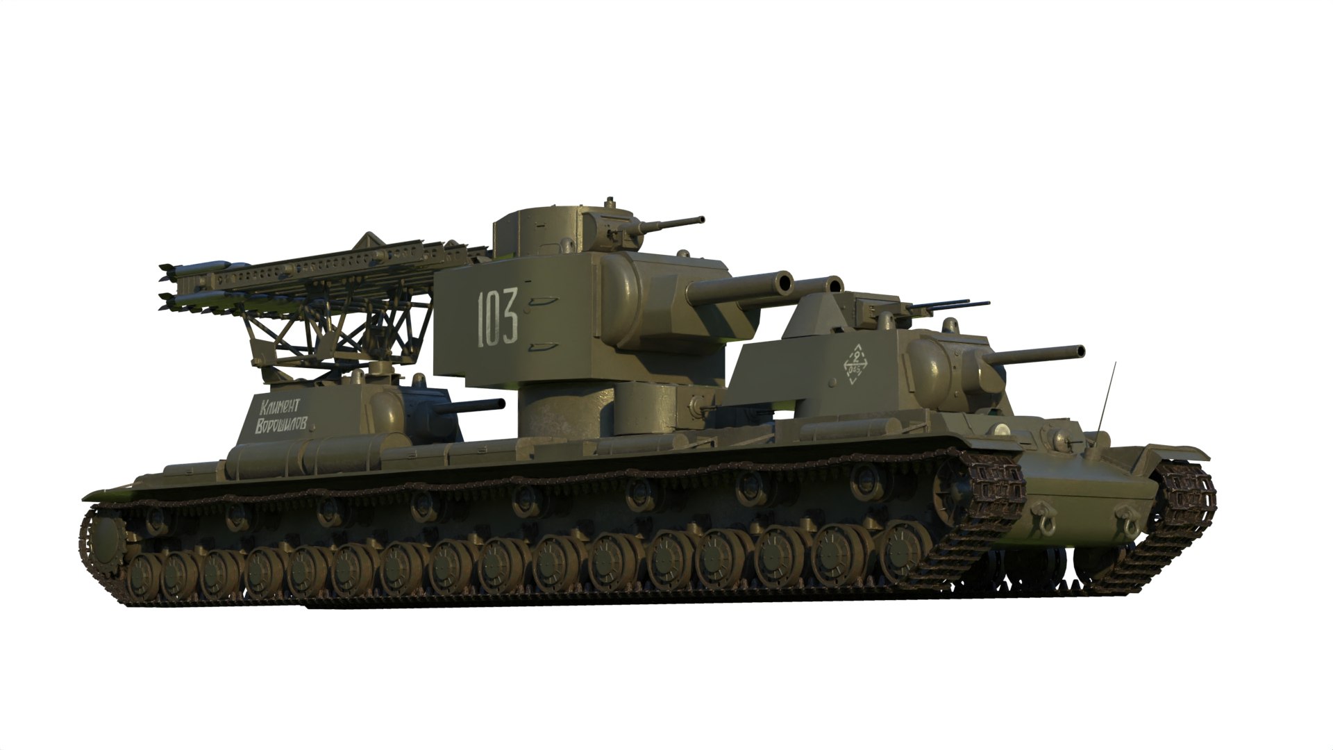 3D KV-6 Behemoth Tank - TurboSquid 2160645