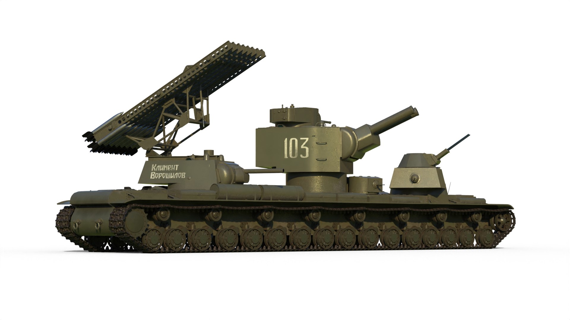 3D KV-6 Behemoth Tank - TurboSquid 2160645
