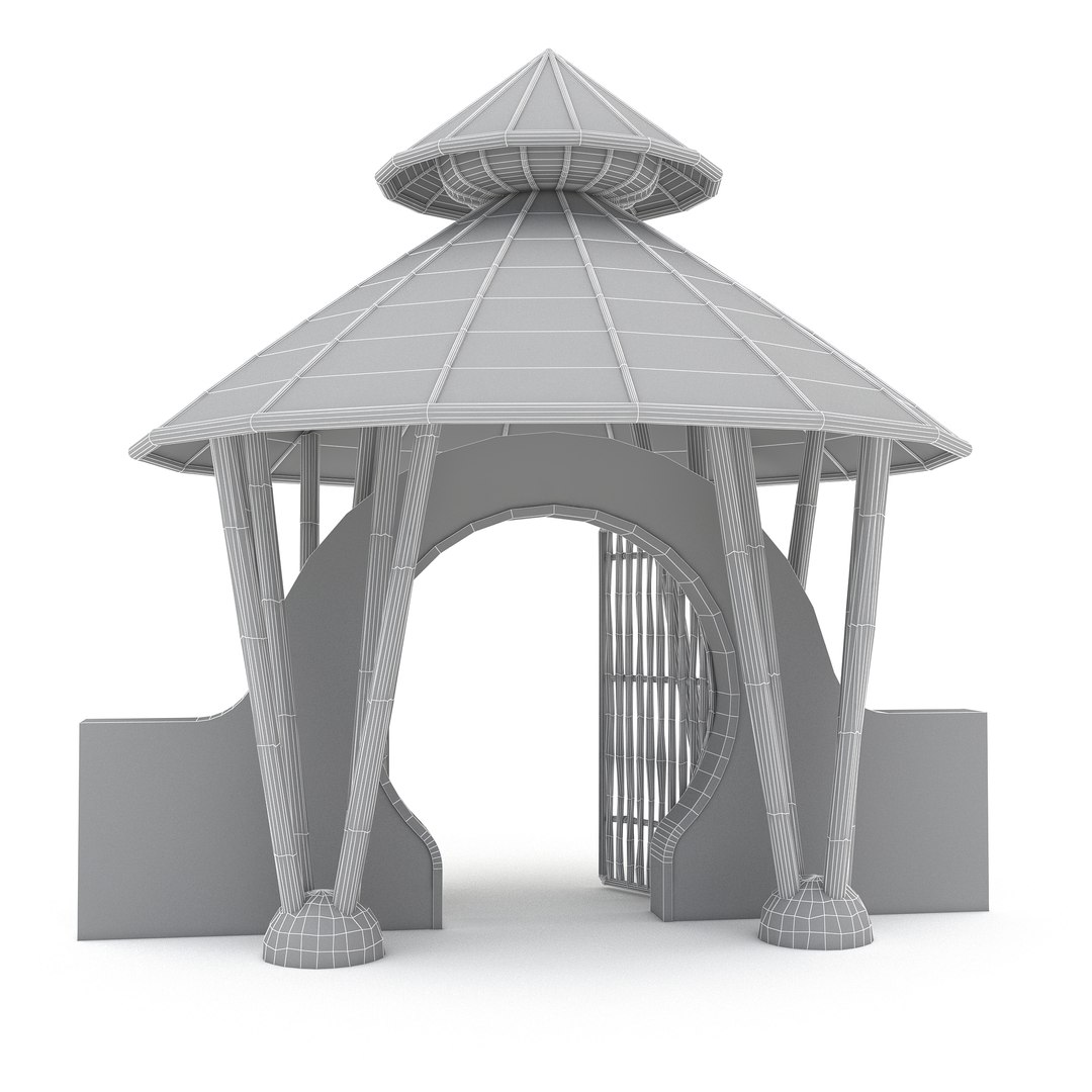 3D Model Bohemian Garden Gate - TurboSquid 2006420