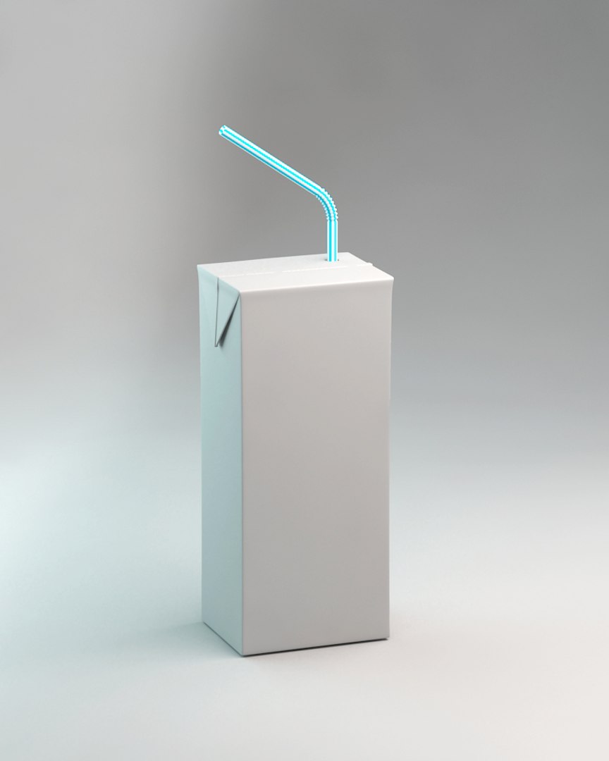 3d Simple Box Juices Model