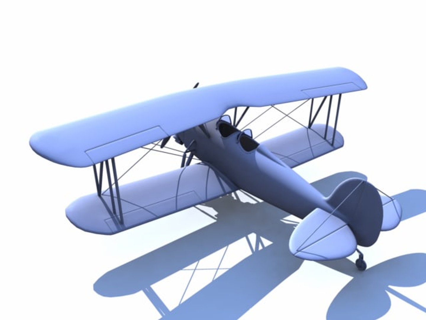Free Obj Model Great Lakes Biplane
