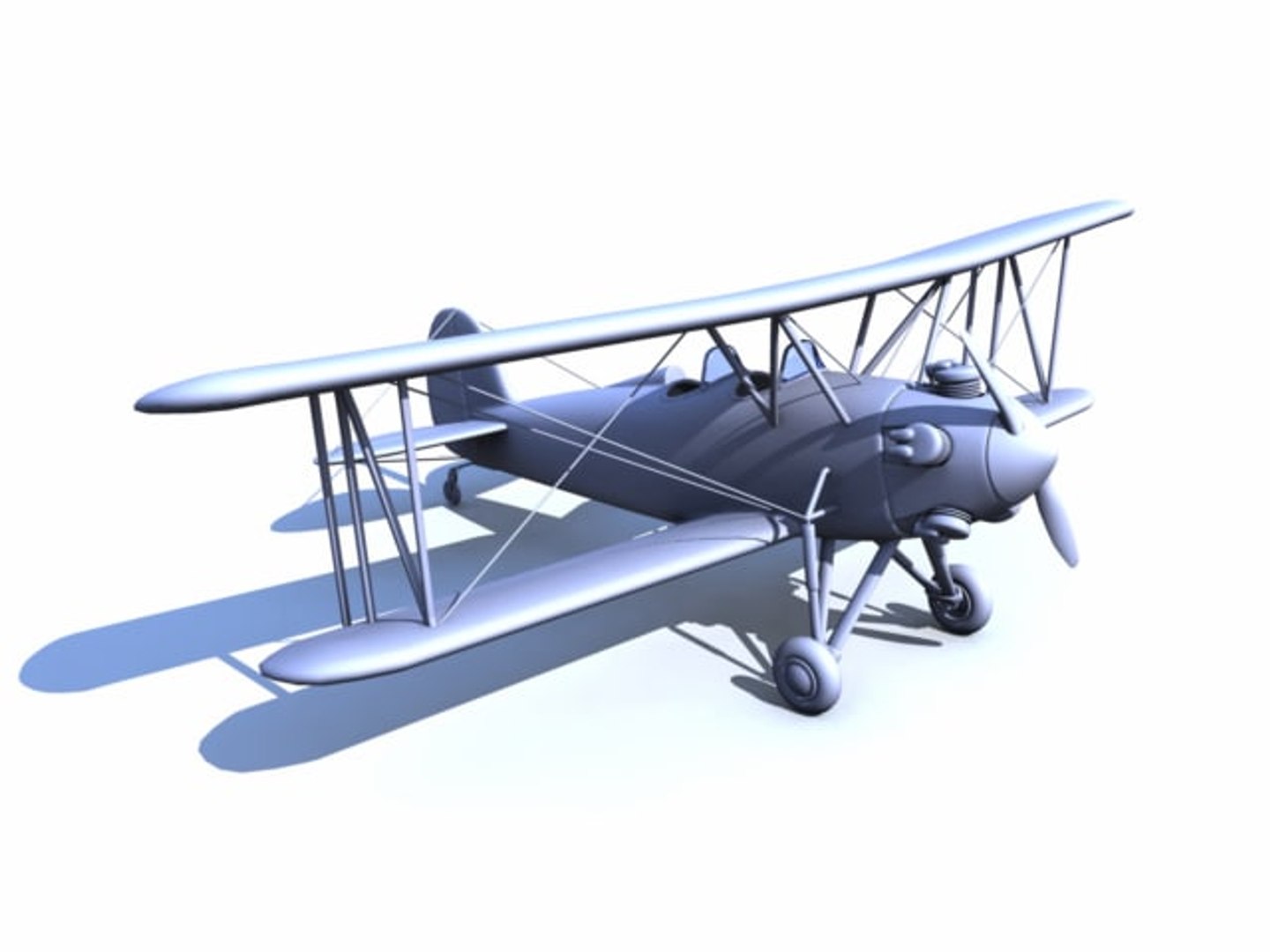 Free Obj Model Great Lakes Biplane