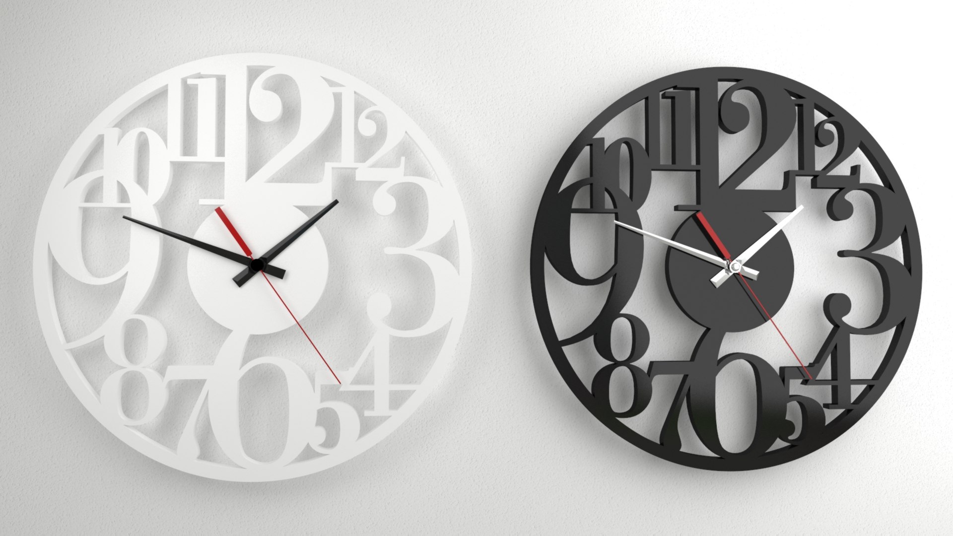 Collection of decorative wall clocks 3D model - TurboSquid 2058294