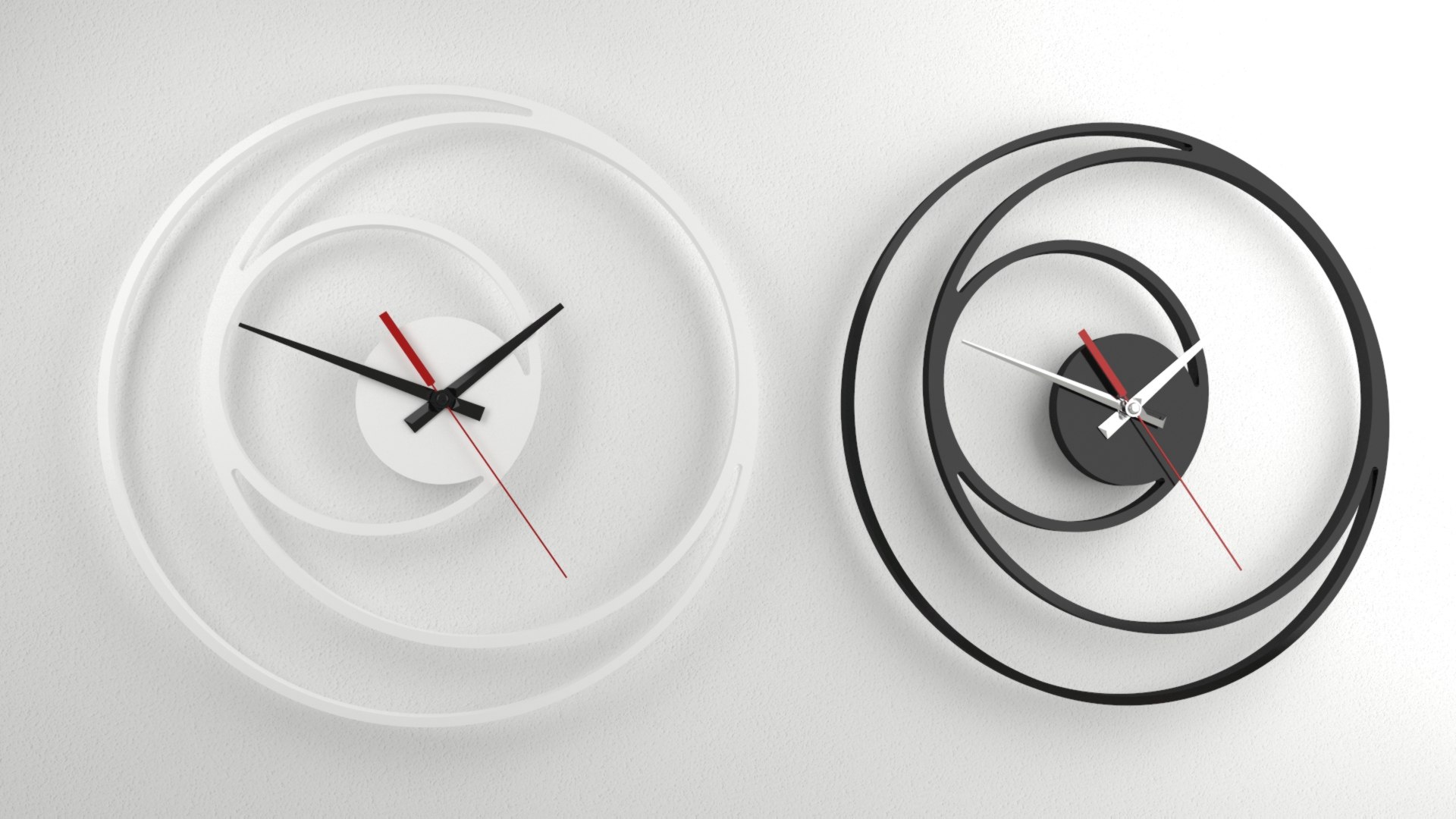 Collection of decorative wall clocks 3D model - TurboSquid 2058294