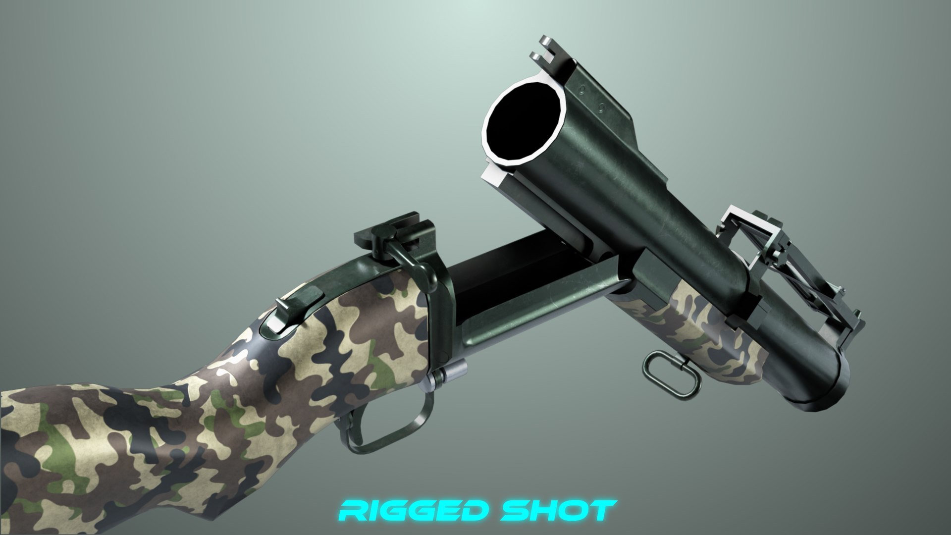 3D Grenade Launcher 02 Military Green Generic All PBR Unity UE Textures ...