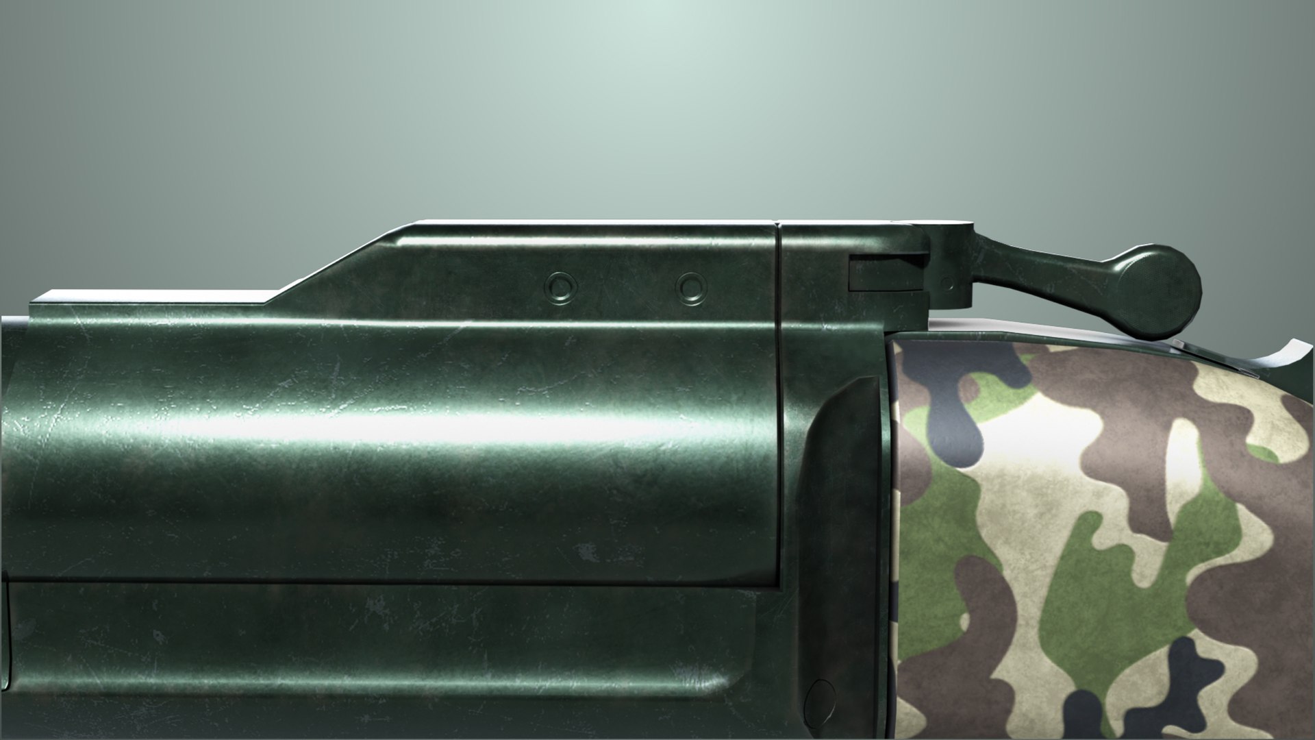 3D Grenade Launcher 02 Military Green Generic All PBR Unity UE Textures ...