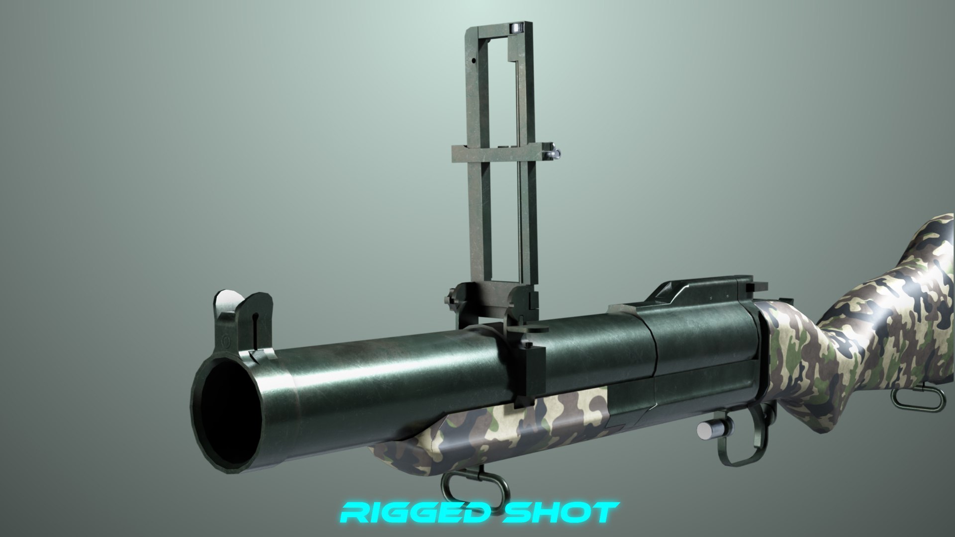 3D Grenade Launcher 02 Military Green Generic All PBR Unity UE Textures ...