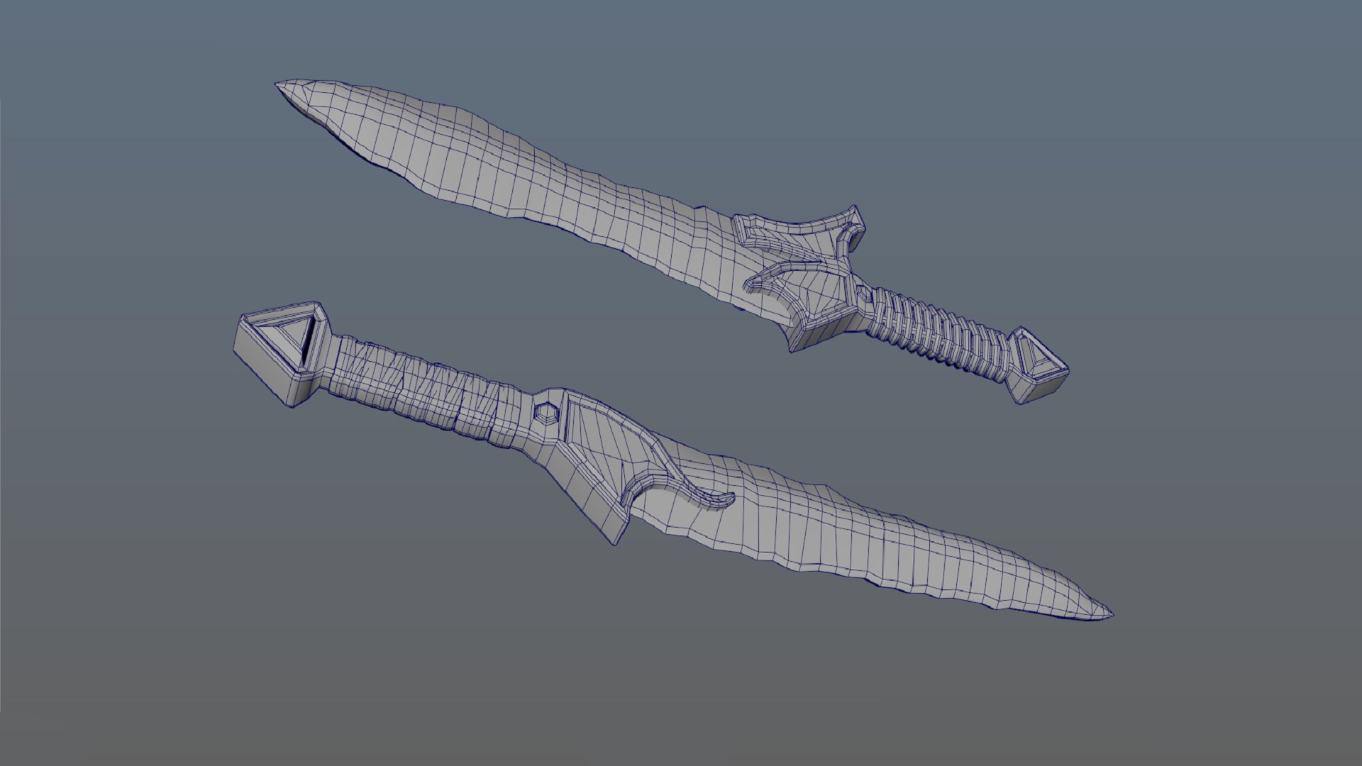3D Stylized Fantasy Sword Dagger PBR Game Ready Low-poly 3D Model ...
