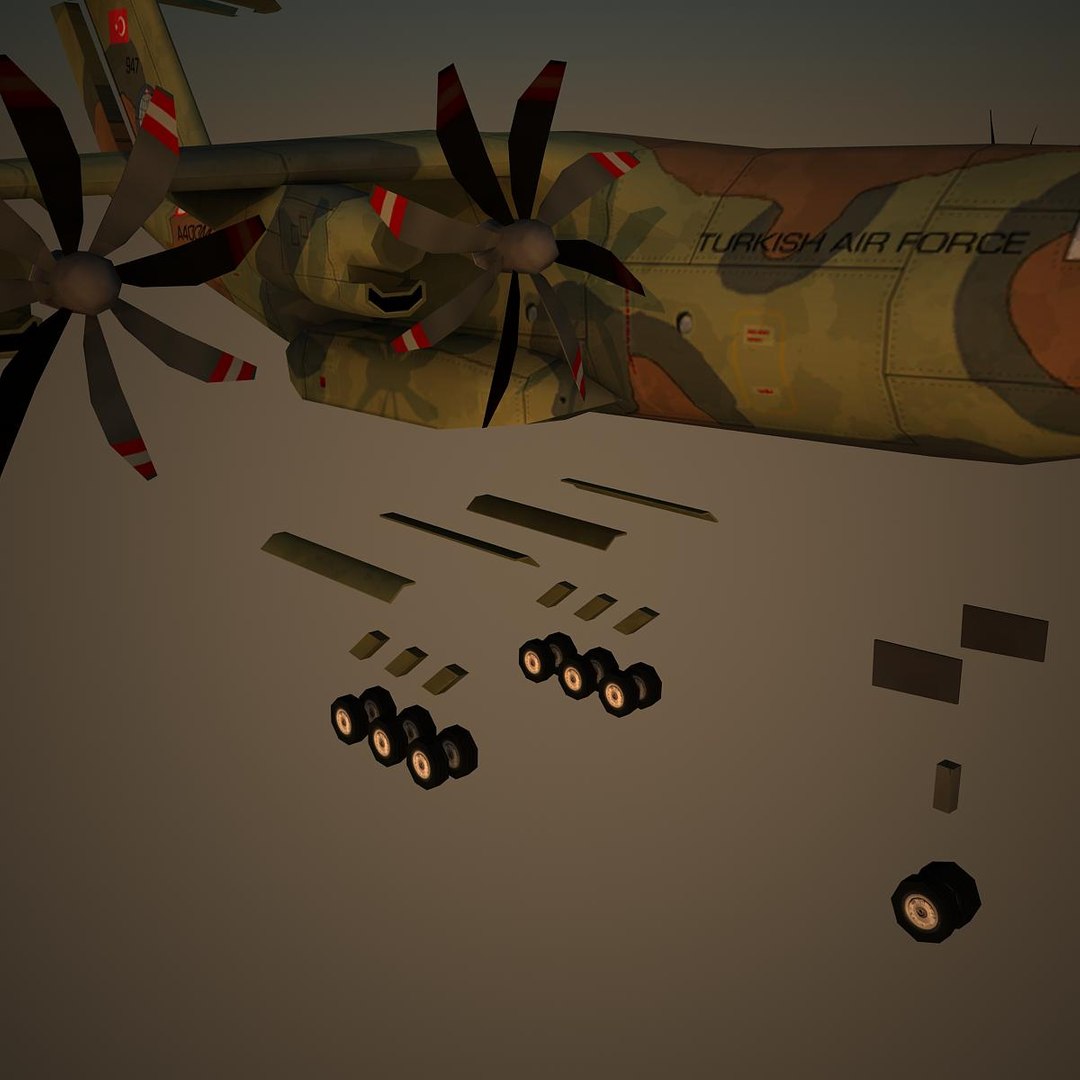 Airbus A400m Taf 3d Model