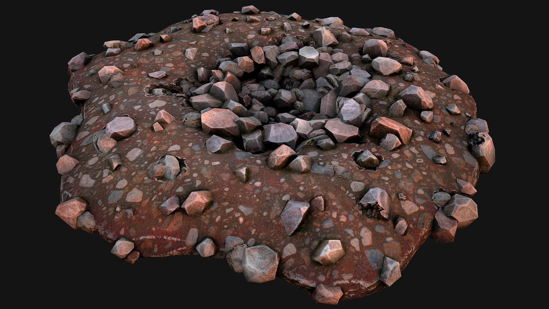 Gold Ore Deposits Environments For Mine 3D Model - TurboSquid 2348977