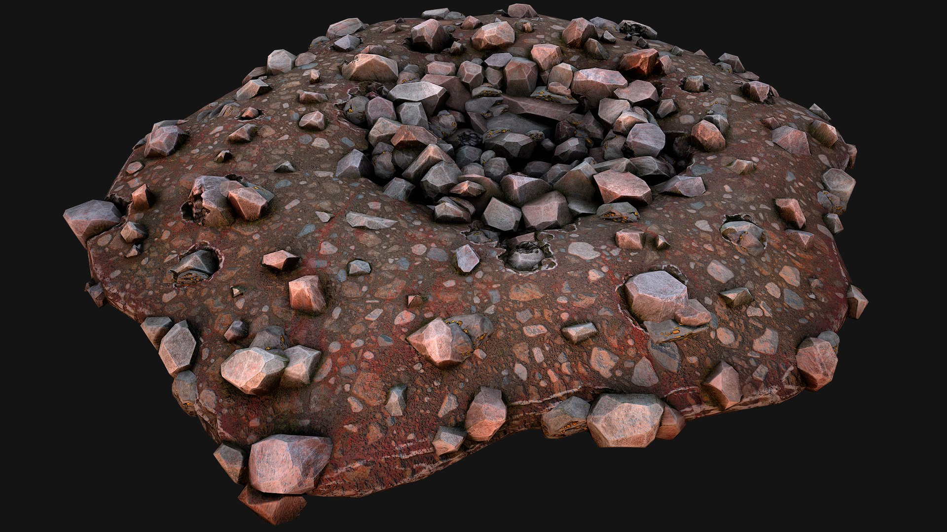 Gold Ore Deposits Environments For Mine 3D Model - TurboSquid 2348977