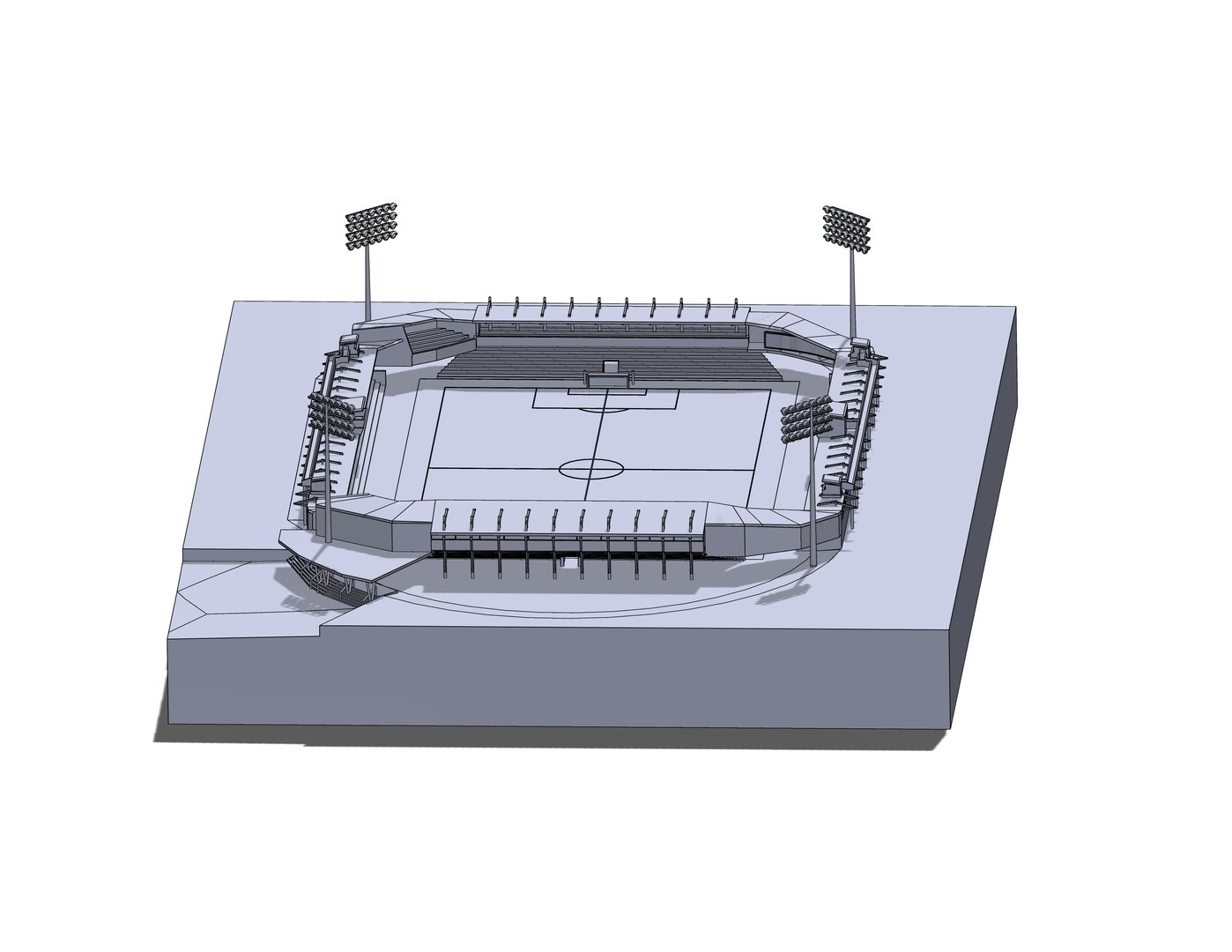 FootBall Stadium 3D Model - TurboSquid 2236830