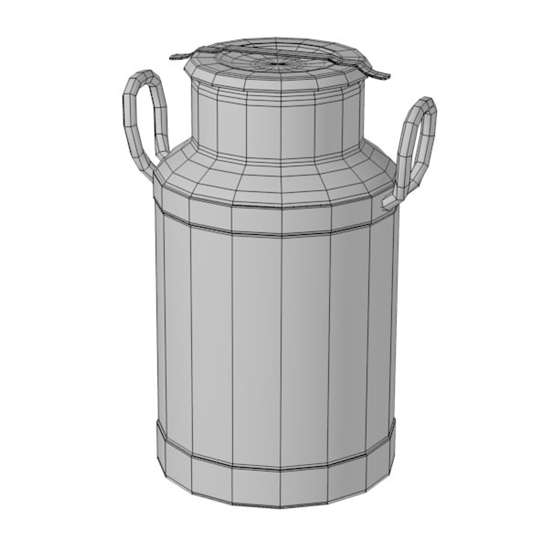 3d Old Milk Barrel Model