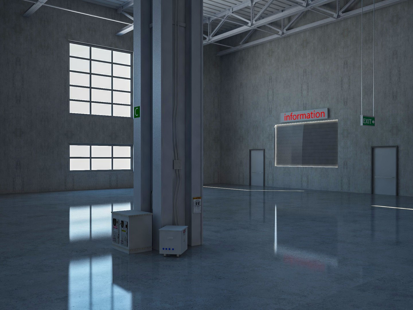 Exhibition Hall 5 Model - TurboSquid 2065147