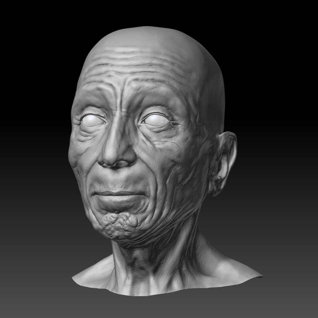 3D Model Old Man Head - TurboSquid 1475109