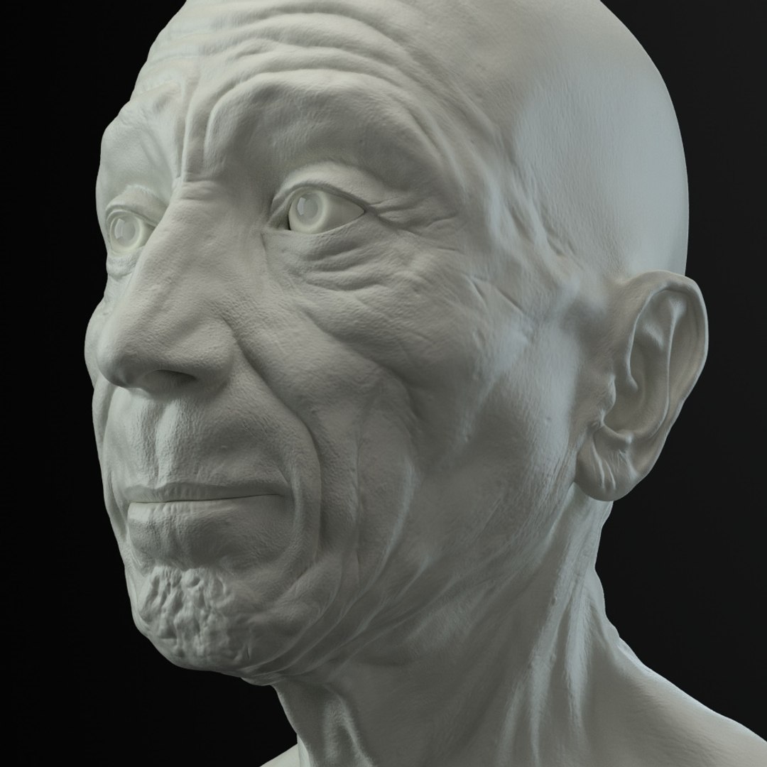 3D Model Old Man Head - TurboSquid 1475109