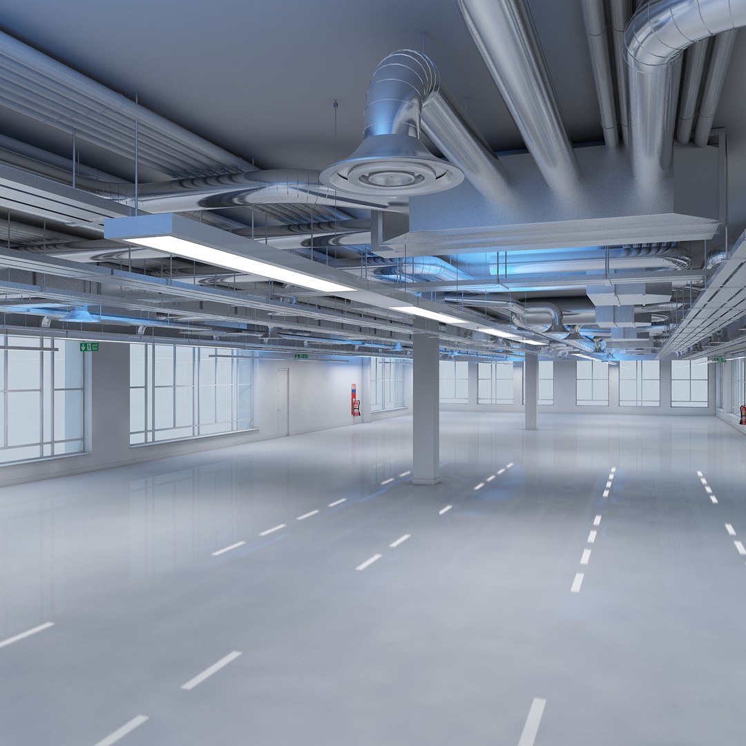 3d Model Of Office Building Interior