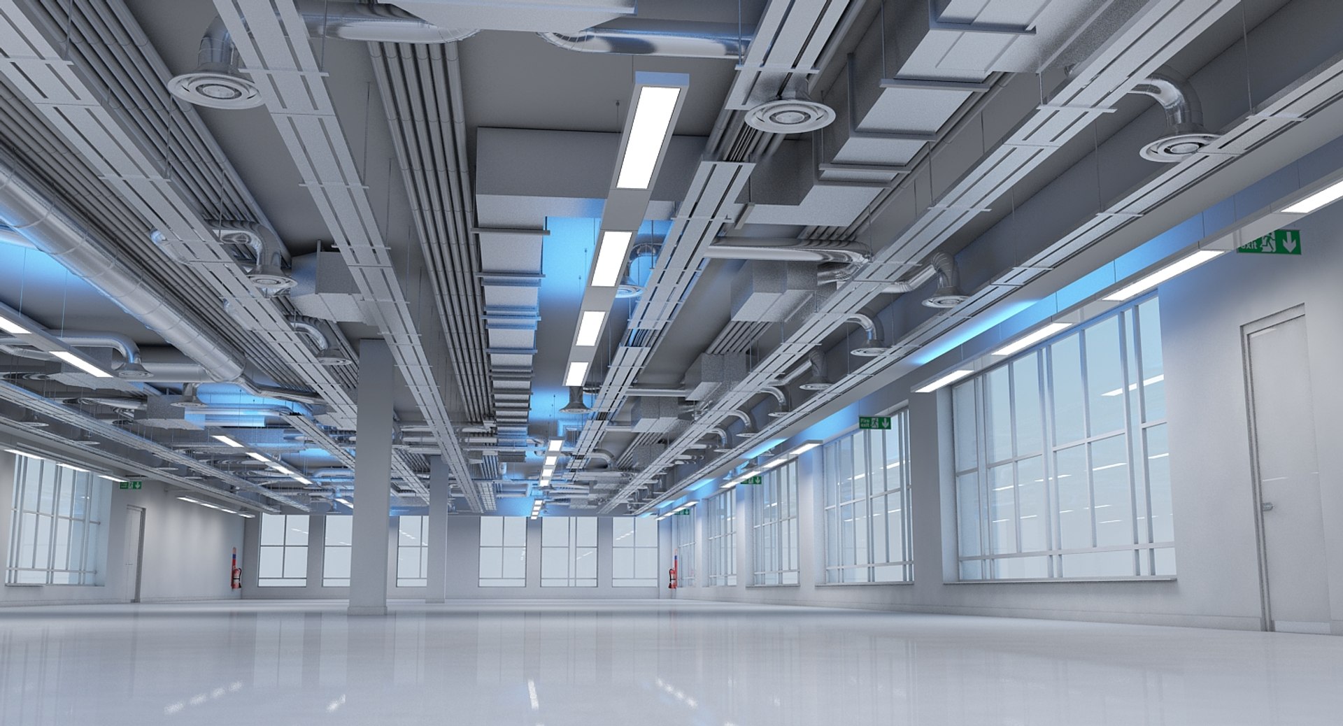 3d Model Of Office Building Interior