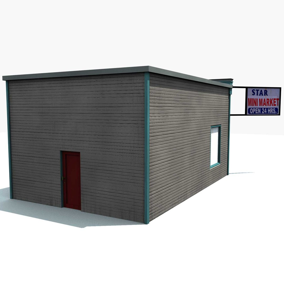 Mini Market Store 3d Model