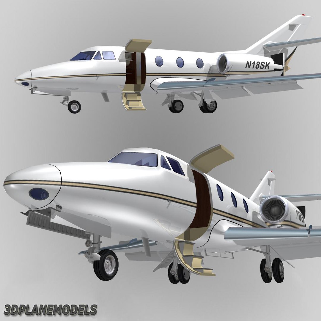 3d Model Dassault Falcon 10 Private