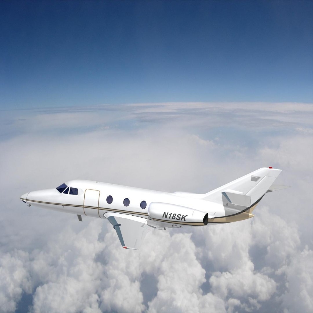 3d Model Dassault Falcon 10 Private