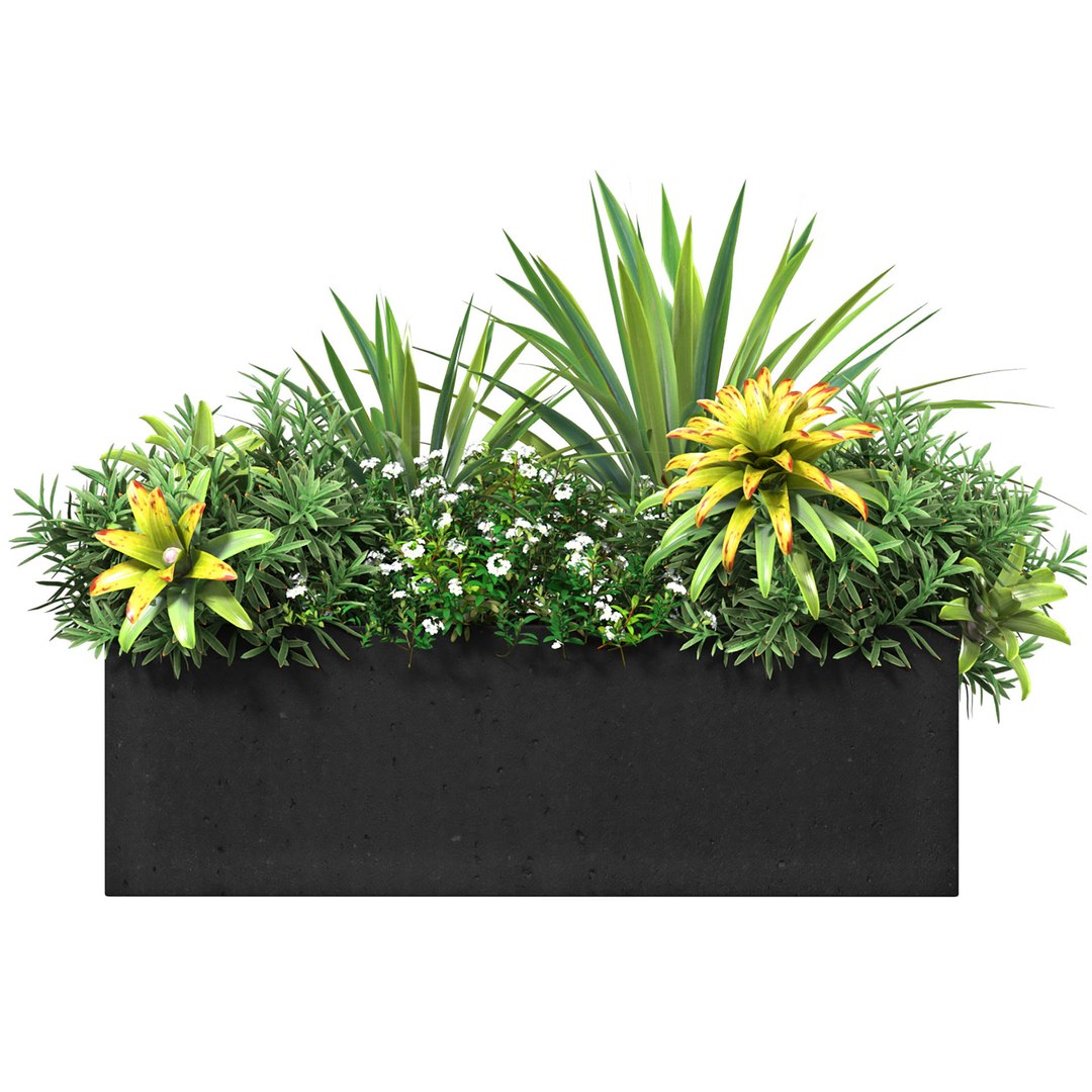 Window box flower pot Balcony container garden 3D model - TurboSquid ...